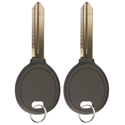 KeylessOption Transponder Chip Uncut Ignition Key Blank Replacement for Y164 (Pack of 2)
