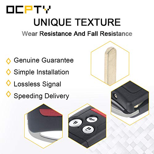 OCPTY 1 X Flip Key Entry Remote Control Key Fob Transmitter Replacement for 2009 2010 2011 2012 2013 2014 for Acura TSX TL ZDX for Accord 4 Buttons 313.8Mhz MLBHLIK-1T+46 Chips