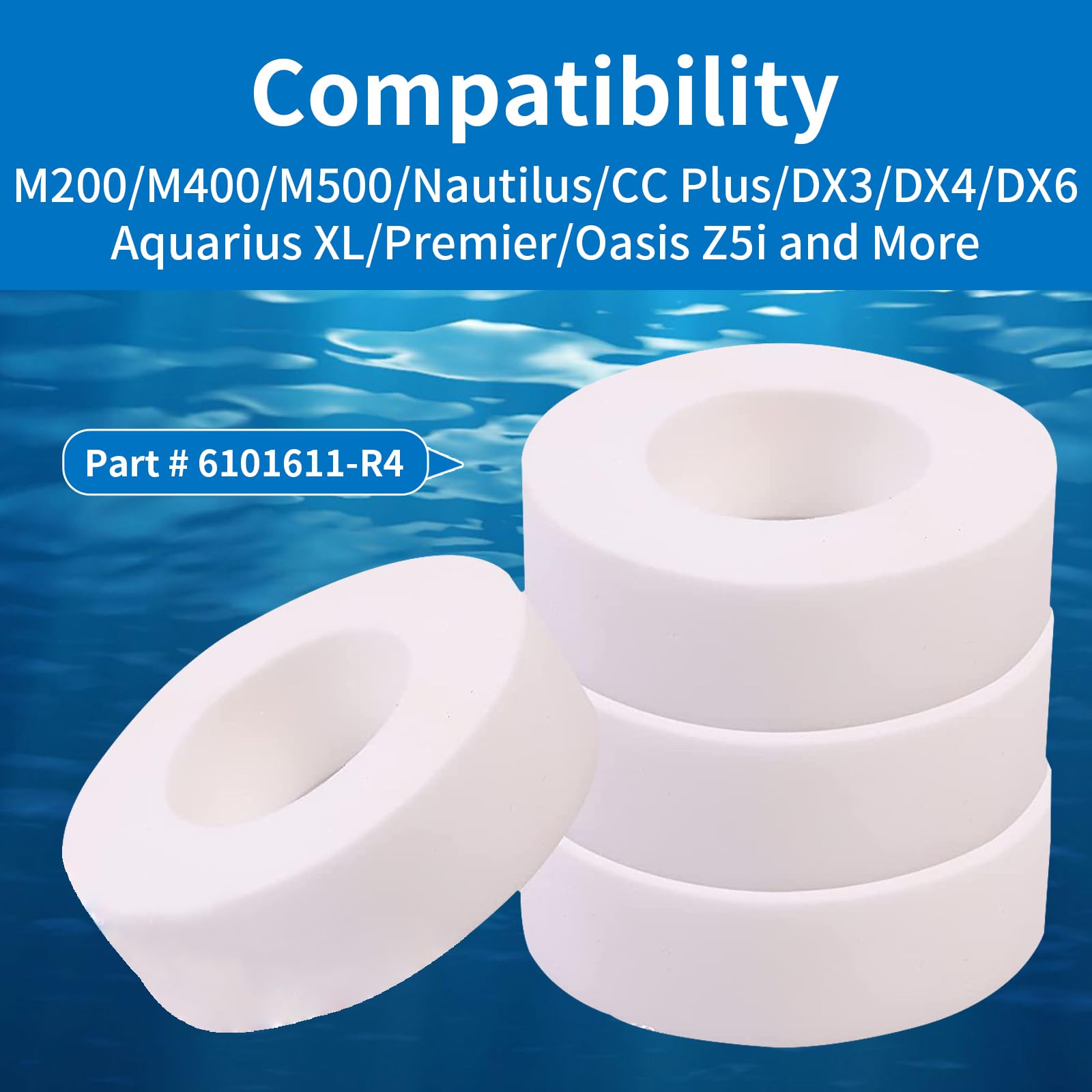 SUNRRA Durable Climbing Ring Replacement for Dolphin Nautilus CC Plus Robotic Pool Vacuum Cleaner, M200/M400/M500/DX3/DX4/DX6 More, Part # 6101611-R4, Replace Dolphin Nautilus CC Plus Parts, 4 Packs