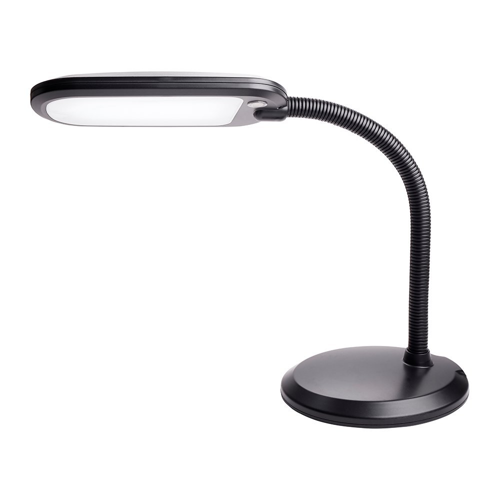 Newhouse Lighting NHDK WH Eos Reading & Craft Table LED Desk Lamp, Dimmable &Light Color Adjustable, Gooseneck Task Light, Black (NHDK-EO-BK)
