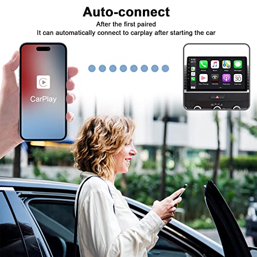 Wireless CarPlay - Wired CarPlay Convert Cars Wireless CarPlay,Wireless CarPlay Adapter,Apple CarPlay Wireless Adapter,Wireless Fast and Easy Use Fit for Cars from 2015 & iPhone iOS 10+(White)