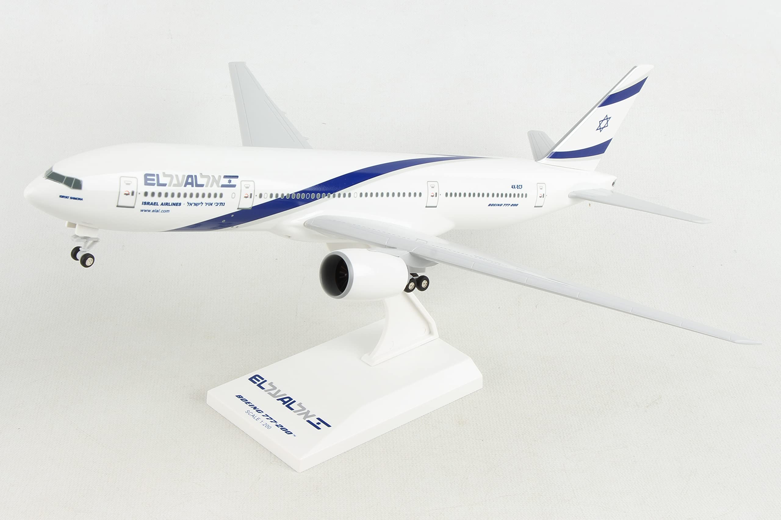 Daron Worldwide Trading SKR752 Skymarks El AL 777-200 1/200 W/Gear Model Kit