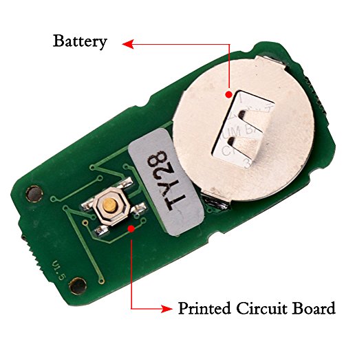 BESTHA 2 Key Fob Replacement for Toyota 4Runner Sequoia keyless entry remote HYQ12BBX, HYQ12BAN, HYQ1512Y