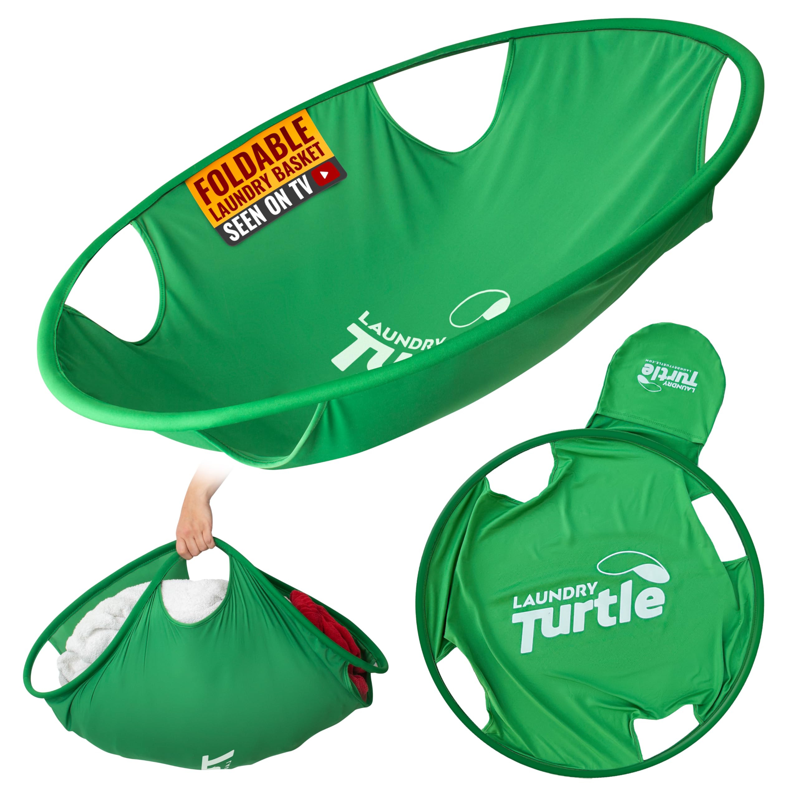 Laundry Turtle Original - Large - Popup Laundry Hamper. A Innovative Laundry Basket, Laundry Bag, Portable, Collapsible for Storage and super easy to use.