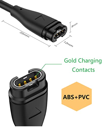 CHS Watch Charging for Garmin Watch, 3FT USB Garmin Charger & Data Transfer, for Garmin Fenix 7X 7 6X 6 6S 5 5X 5S Plus, Forerunner 935, Vivoactive 3, Approach S10 S40