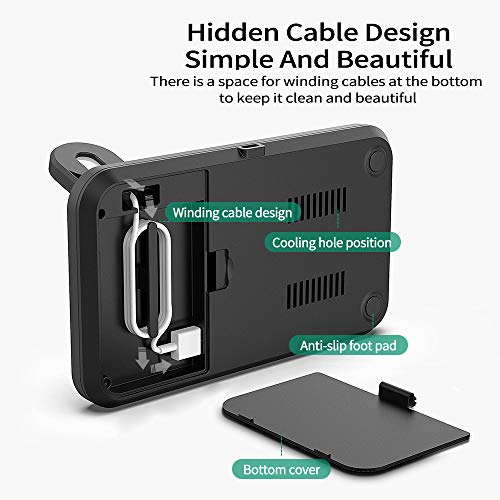 Wireless Charger, 4 in 1 Charging Station Compatible with Magsafe Charger iPhone 12, Apple Watch Series 6, Apple Pen Charger, Airpods Wireless Charger (Black)