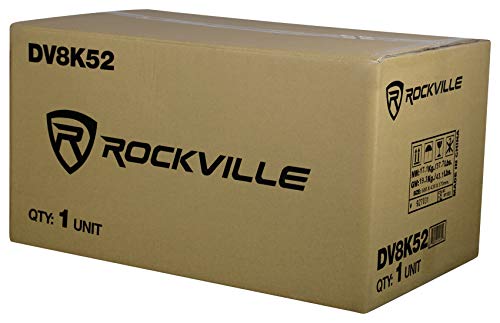 Rockville DV8K52 Dual 8" K5 1600w Car Subwoofers+Vented Sub Enclosure Box/2 Ohm