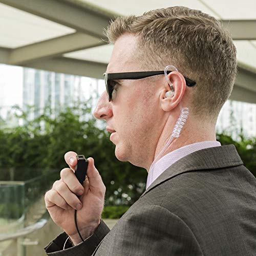 AIRSN XTS2500 Earpiece for Motorola Radio XTS5000 XTS3000 Walkie Talkie with Acoustic Tube and Mic&PTT Surveillance Headset