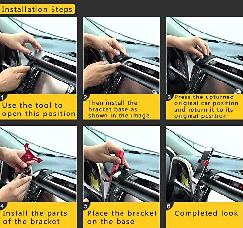 BeHave Autos Universal Car Phone Holder Fit for Toyota RAV4 2013 2014 2015 2016 2017 2018 Air Vent Phone Mount Adjustable, Car Phone Cradle Fit for iPhone Samsung 4-7 Inches Smartphone