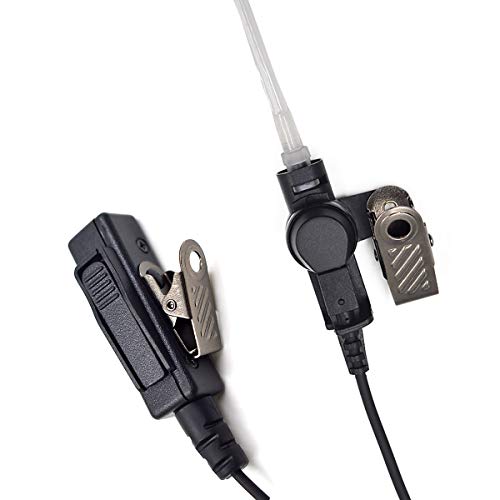 AIRSN XTS2500 Earpiece for Motorola Radio XTS5000 XTS3000 Walkie Talkie with Acoustic Tube and Mic&PTT Surveillance Headset