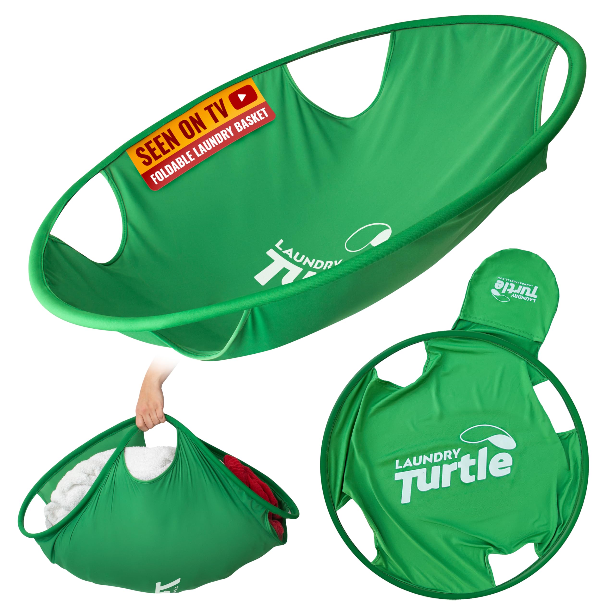 Laundry Turtle Original - Large - Popup Laundry Hamper. A Innovative Laundry Basket, Laundry Bag, Portable, Collapsible for Storage and super easy to use.