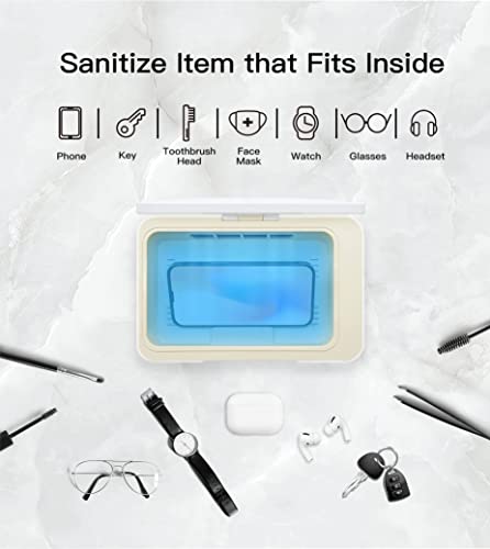 UV Light Sanitizer Box Kill Rate up to 99.99% Mosalogic Portable Phone Sanitizer Cleaner Wireless Charger for iPhone Samsung Smartphone