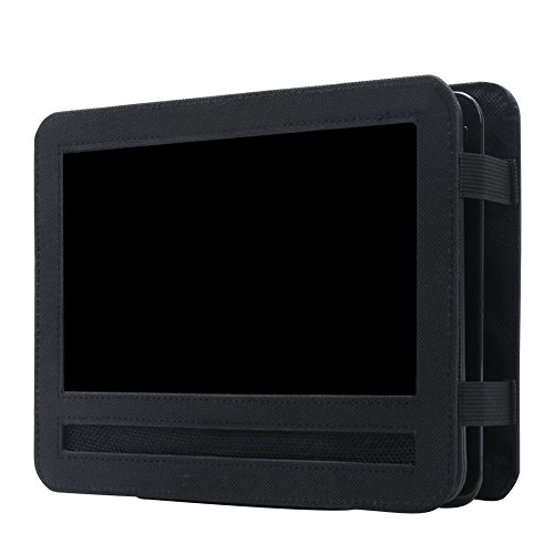 Portable Car DVD Player Headrest Mount Holder, 9-9.5inch Swivel and Flip Car DVD Holder Case Strap DVD Player Mount