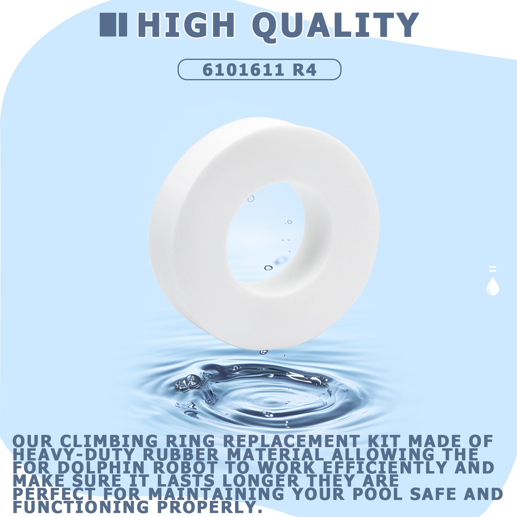 Honkador Climbing Rings for Dolphin Robotic Pool Cleaner Replacement 6101611-4R Dolphin Compatible M200, M400, M500, and DX3/DX4/DX6 and More 4 Pack