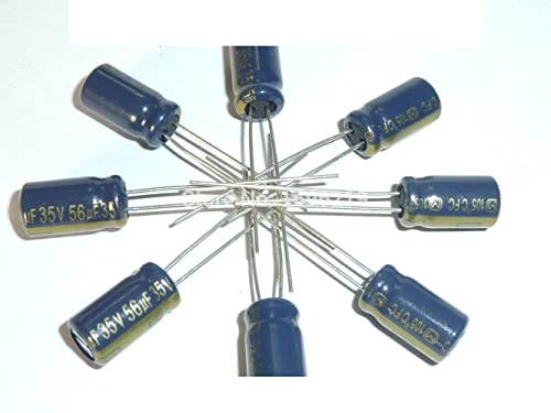 100pcs 56uF 35V FC Series 6.3x11.2mm Low Impedance 35V56uF Capacitor for Audio