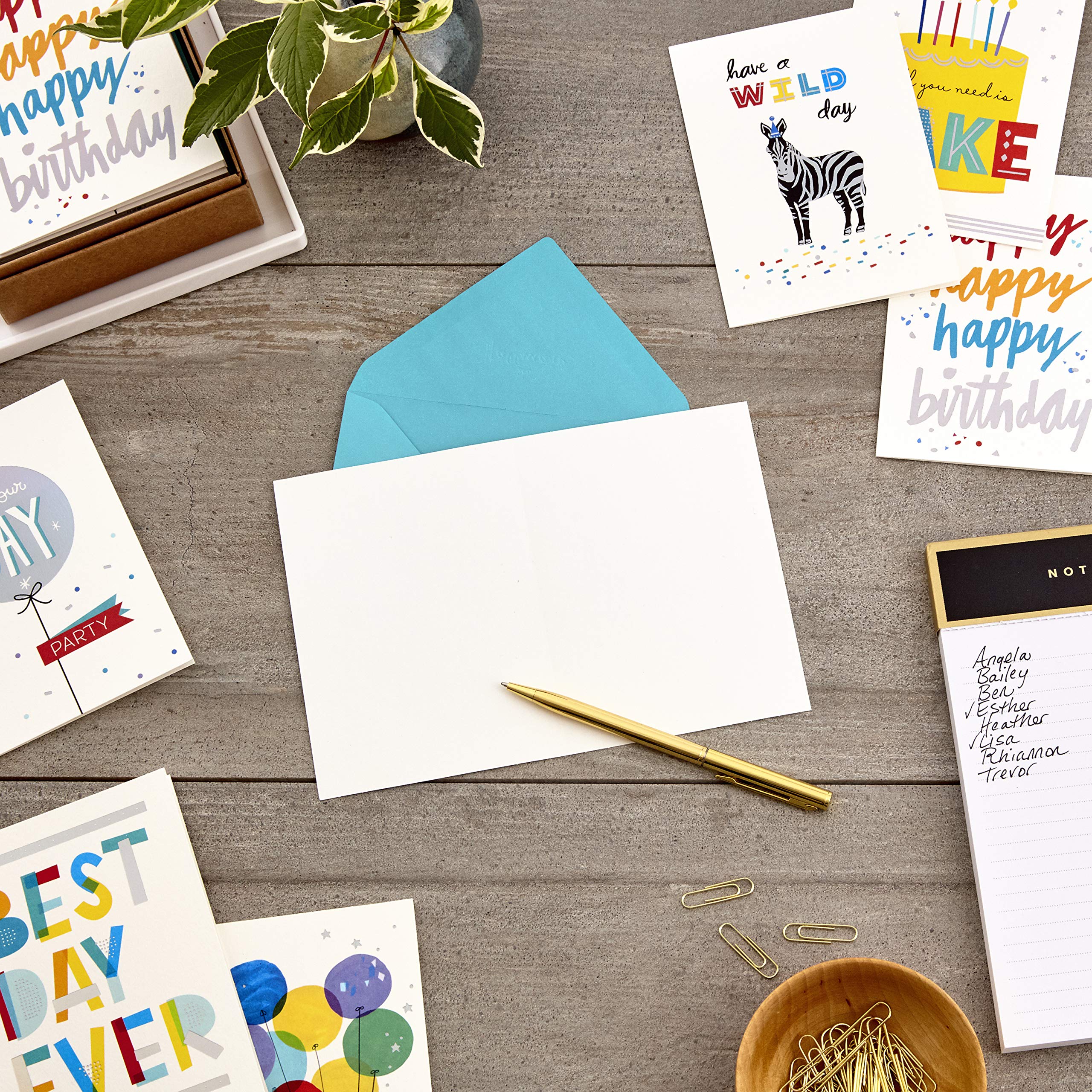 Hallmark Birthday Cards Assortment, 24 Cards with Envelopes (Rainbow Lettering, Best Day Ever)