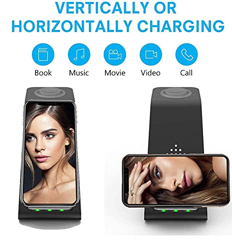Wireless Charger for Samsung,3 in 1 Wireless Charging Station for Multiple Devices Samsung Android Qi Stand for Galaxy Watch 4 Classic/3/Active2/Gear S3,Galaxy S23/S22 Ultra/S21/S20/S10/Z Fold 3