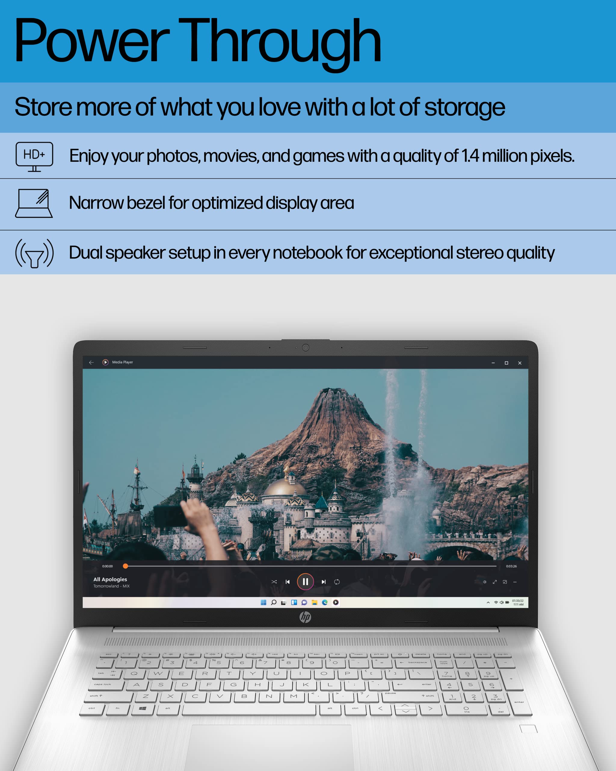 HP 17.3-inch Laptop, 11th Generation Intel Core i5-1135G7, Intel Iris Xe Graphics, 8 GB RAM, 512 GB SSD, Windows 11 Home (17.3-cn0026nr,Natural Silver)