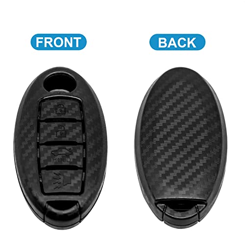 SK CUSTOM Smart Key Fob Case Cover Compatible with Infiniti EX FX X G JX M Q QX Series for Nissan Altima Coupe Armada GT-R Maxima Murano Cross CABRIOLET Pathfinder Rogue SENTRA Versa 4 Button