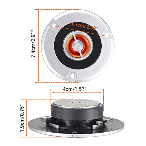 Facmogu 2PCS 3 Inch Silver Tweeter Speaker, RMS 15W 4 Ohm High Efficiency Mini Tweeter Speakers for Home Theatre, Car Tweeter Speaker for Car Audio System Accessories