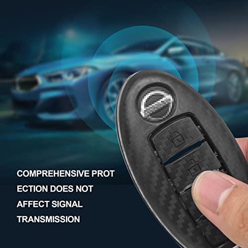 SK CUSTOM Smart Key Fob Case Cover Compatible with Infiniti EX FX X G JX M Q QX Series for Nissan Altima Coupe Armada GT-R Maxima Murano Cross CABRIOLET Pathfinder Rogue SENTRA Versa 4 Button