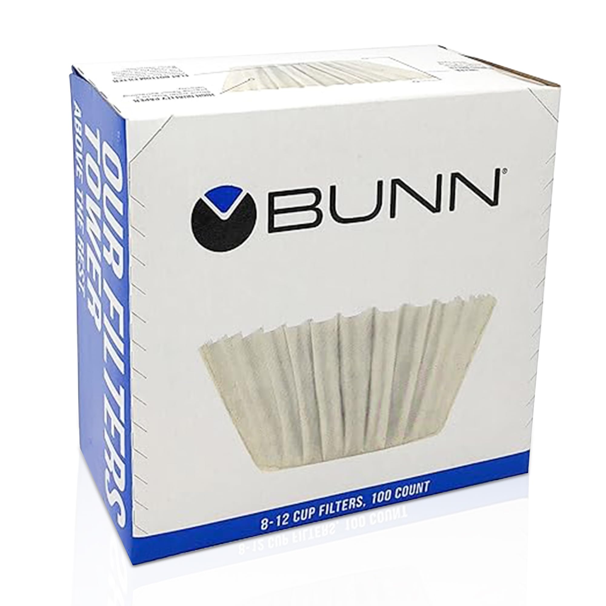 BUNN Coffee Filters, 10/12-Cup Size, 100 Filters/Pack,White