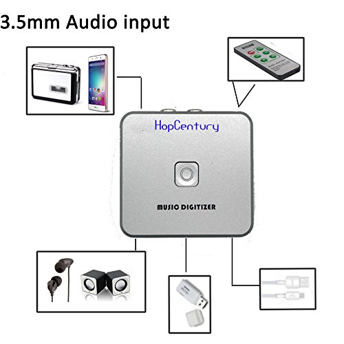 Audio Capture Cassette CD MP3 Recorder Converter with 3.5mm & RCA in Ports