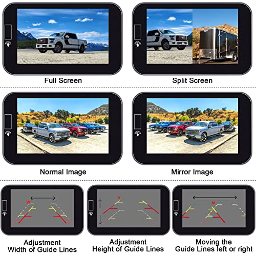 LeeKooLuu Solar Wireless Backup Camera HD 1080P Rechargeable System 5'' Monitor 3 Mins Installation for Car Truck Camper Small RV Hitch Rear View Camera LK14
