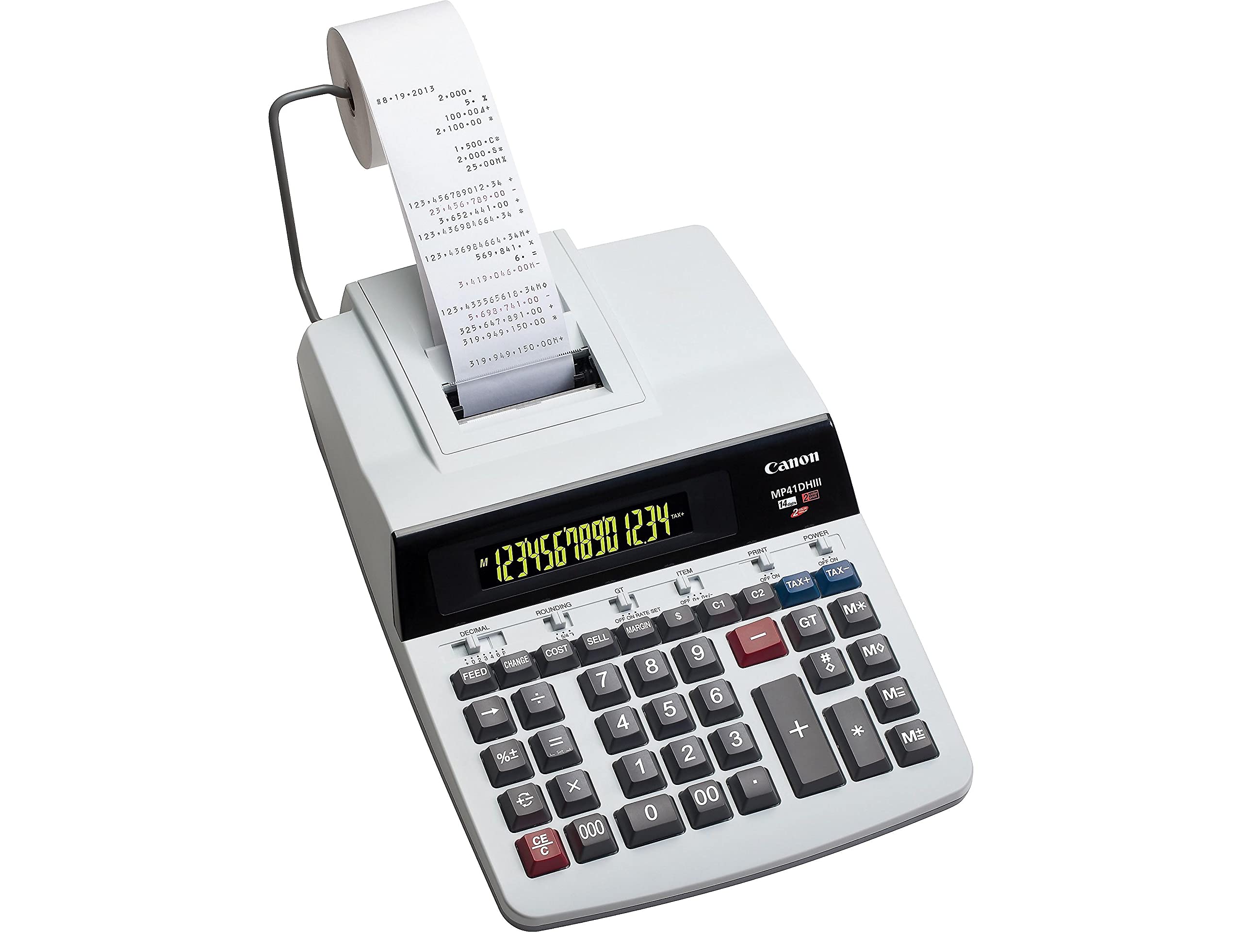 Canon MP41DHIII Printing Calculator 14-Digit 9-Inch x14-Inch x3-1/4-Inch Gray