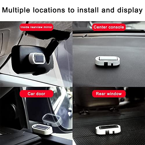 SXRC Car Solar Power Simulated Dummy Alarm Warning Anti-Theft LED Flashing Security Light,Car Anti-Theft Lights,Car Alarm Light with USB Port,Solar Powered Car Alarm System,Flash Strobe Light, Blue