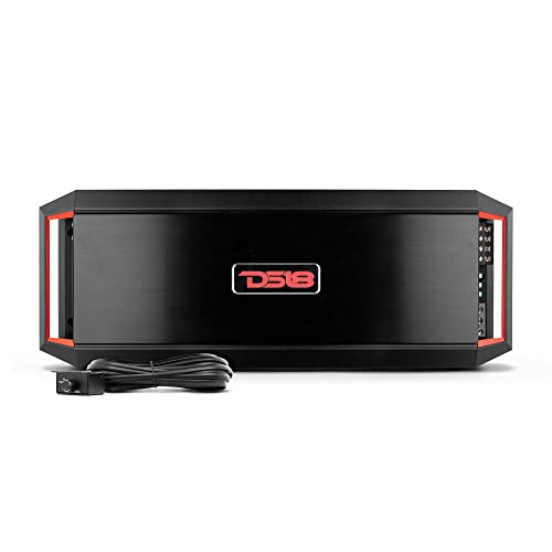 DS18 GEN-X2000.4 Car Audio Amplifier 4-Channel Class A/B 2000 Watts Max Multichannel Amp - Bass Remote Knob Included - Lightweight Design - High Efficiency Rate