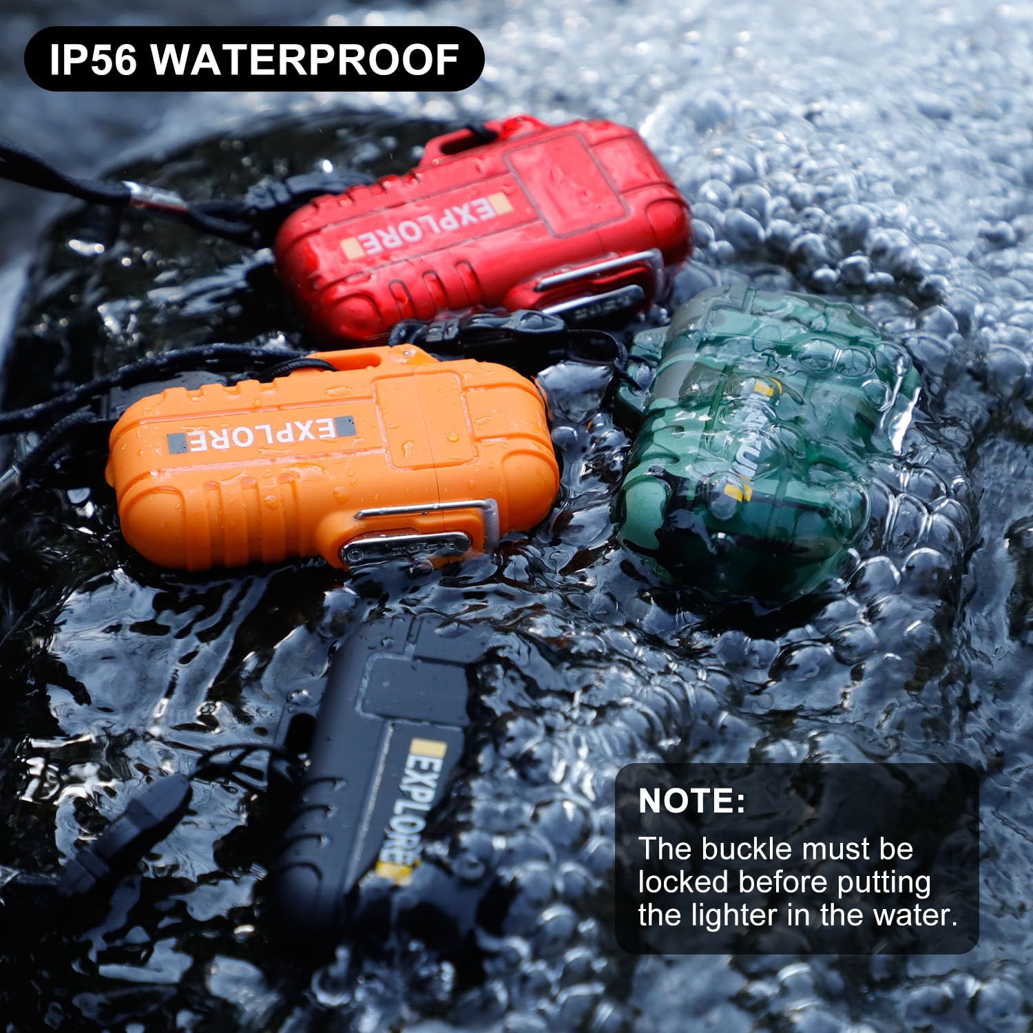 LcFun Waterproof Lighter Outdoor Windproof Lighter Dual Arc Lighter Electric Lighters USB Rechargeable-Flameless-Plasma Cool Lighters for Camping,Hiking,Adventure,Survival Tactical Gear
