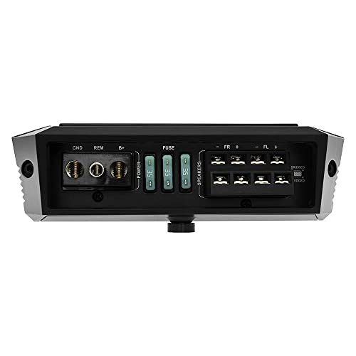 DS18 GEN-X2000.4 Car Audio Amplifier 4-Channel Class A/B 2000 Watts Max Multichannel Amp - Bass Remote Knob Included - Lightweight Design - High Efficiency Rate