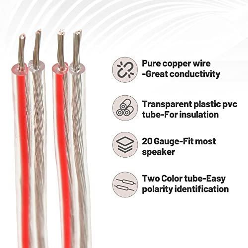 RED WOLF Car Speaker Wiring Harness Connector Adapter Fit Ford F150 Edge Escape, Lincoln Navigator Town Car, Mazda 3/5/6 1998-2011 Mount Aftermarket Front Rear Door Speaker Wire Cable Plug 4 PCS