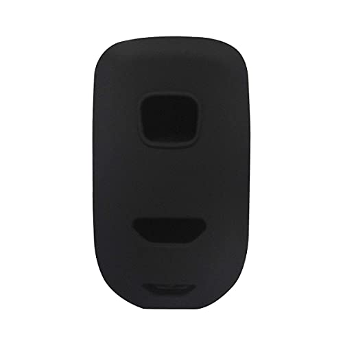 BTSMONE Silicone Full Protective Key Fob Remote Cover Case for 2015 2016 2017 2018 2019 Honda Civic Accord Pilot CR-V 5 Buttons Smart Key Black