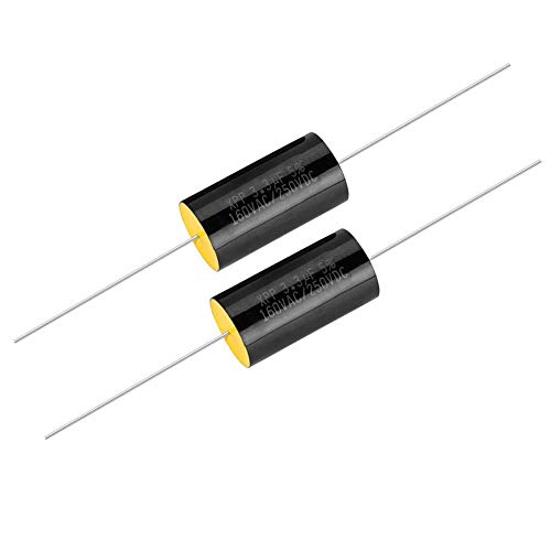 2pcs Audio Capacitor, Capacitor Frequency Divider Capacitance Audio Speaker Capacitor with Pure Copper Wire Pins (3.3uF)