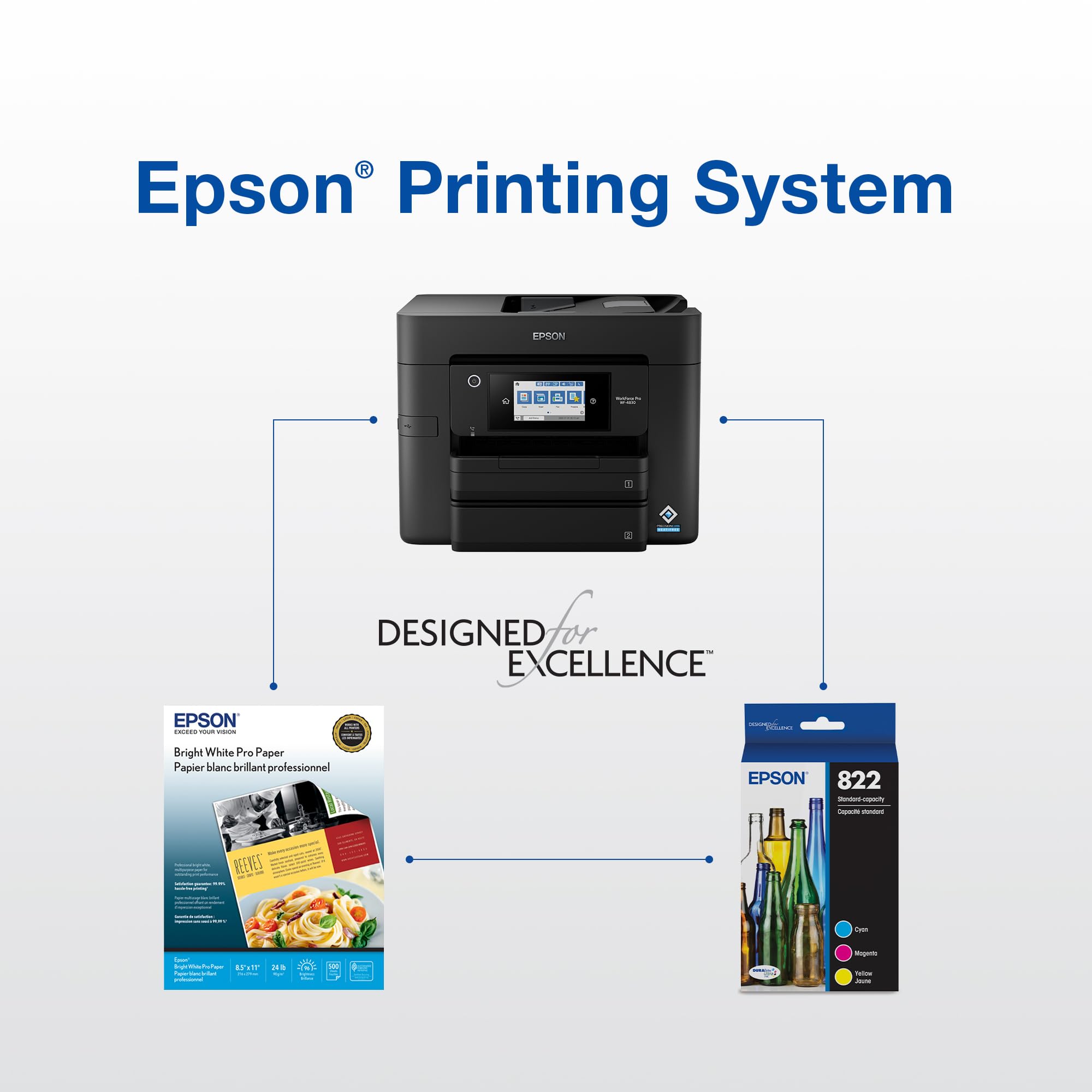 EPSON T822 DURABrite Ultra -Ink Standard Capacity Magenta -Cartridge (T822320-S) for Select Epson Workforce Pro Printers