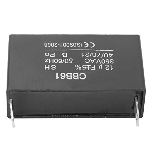 Motor Capacitor, CBB61 Plastic Capacitor Gasoline Generator Starting Air Conditioning Capacitor 350VAC 12UF for Fan Motor