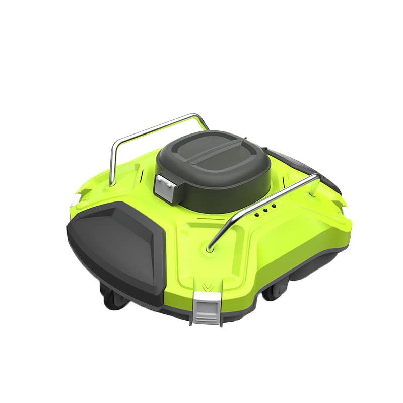 Launs Cordless Robotic Pool Cleaner, Automatic Pool Vacuum, Dual-Motor, IPX8 Waterproof, with 110 Mins Maximum Runtime, Self-Parking, Pool Vacuum for Above (Green)