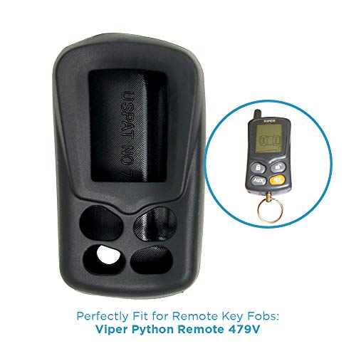 Keyless2Go Replacement for New Silicone Cover Protective Cases for Viper Python Remote 479V - Black - (2 Pack)