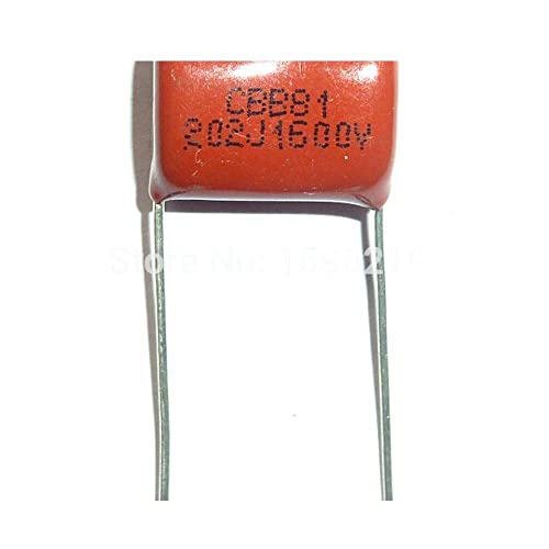 100pcs CBB Capacitor 202 1600V 202J 1.6KV 2000pF 2nF P15 CBB81 Metallized Polypropylene Film Capacitor
