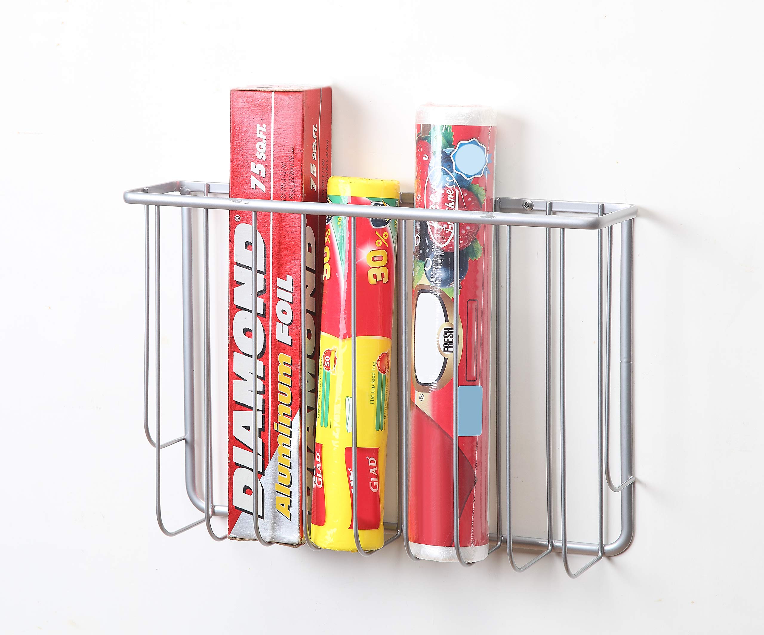 SunnyPoint Over The Cabinet Door Organizer Holder (SET OF 2) (Silver, 13.5 X 9.5 X 3.2 (basket Size))