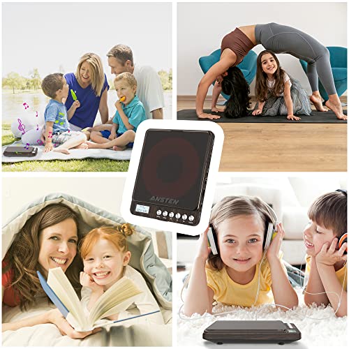 CD Player Portable,Portable CD Player with Built-in Speakers,Rechargeable CD Player for Car with FM Transmitter,Walkman CD Player with Dual Headphones Jack for Kids Elderly,Anti- Shock Protection