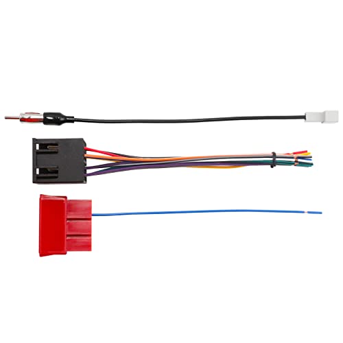 RED WOLF Car ISO Radio Wiring Harness Connector w/Antenna Adapter Plug Replacement for Hyundai Accent Elantra Kona Kia 2009-2017 Aftermarket Stereo CD Player Infinity Sound System