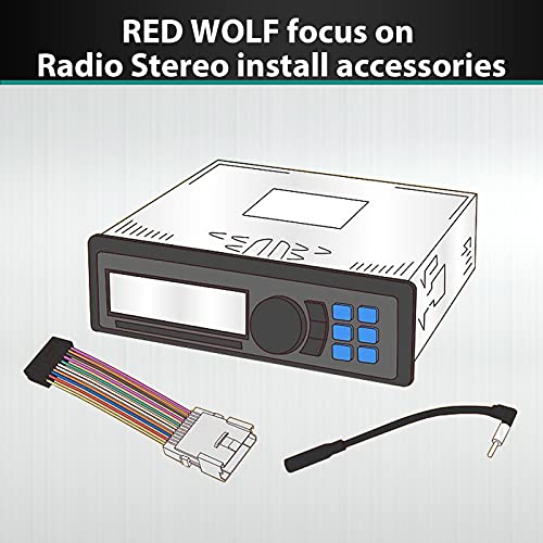 RED WOLF Add AMP Amplifier Subwoofer Speaker Wiring T-Harness Radio Stereo Plug Connector Compatible with Toyota 2018-2022 Camry RAV4 Tacoma Corolla Non-JBL System