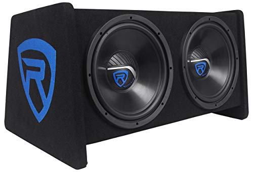 Rockville RV12.2B 1200W Dual 12" Car Subwoofer Enclosure+Mono Amplifier+Amp Kit