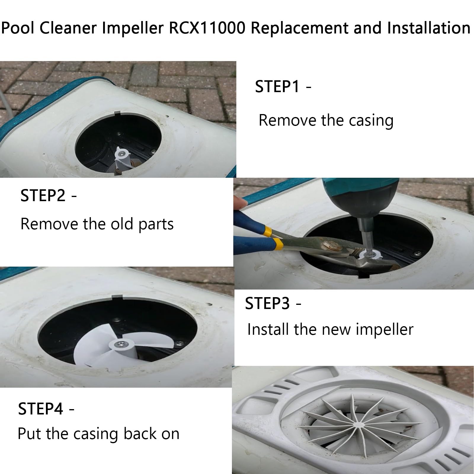 ARYEIELLSOW RCX11000 Pool Cleaner Impeller Replacement to Use with Models RC9990A, RC9950, RC9740