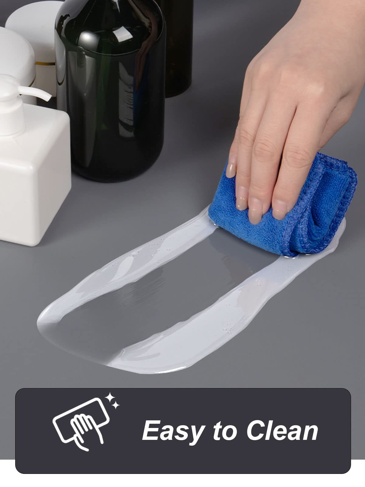 Silicone Under Sink Mat, 34'' x 22'' Kitchen Sink Liner Drip Tray, Waterproof Cabinet Sink Protector Mats with Unique Outfall for Kitchen Bathroom Leaks