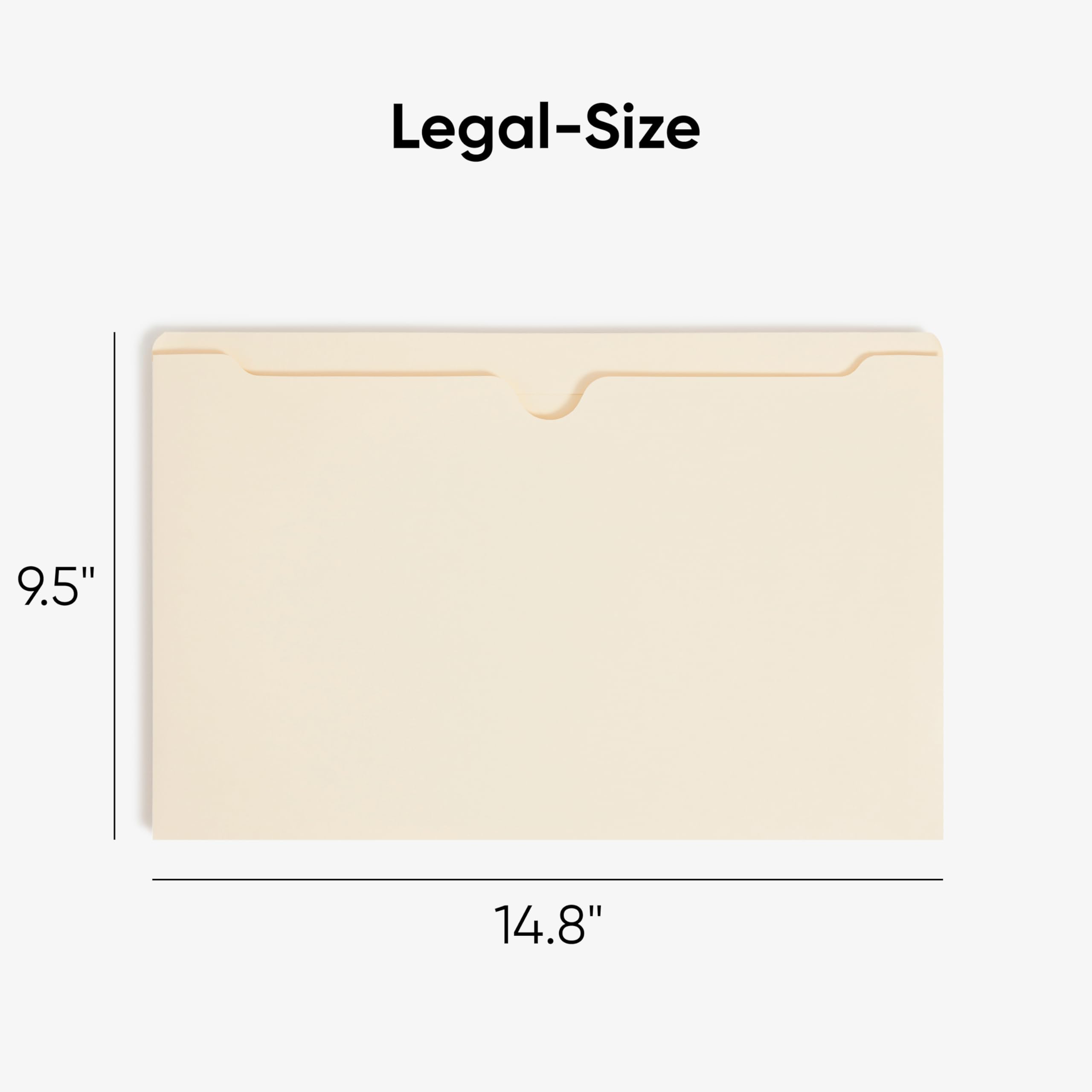 Smead File Jacket, Reinforced Straight-Cut Tab, 2" Expansion, Legal Size, Manila, 50 per Box (76560)