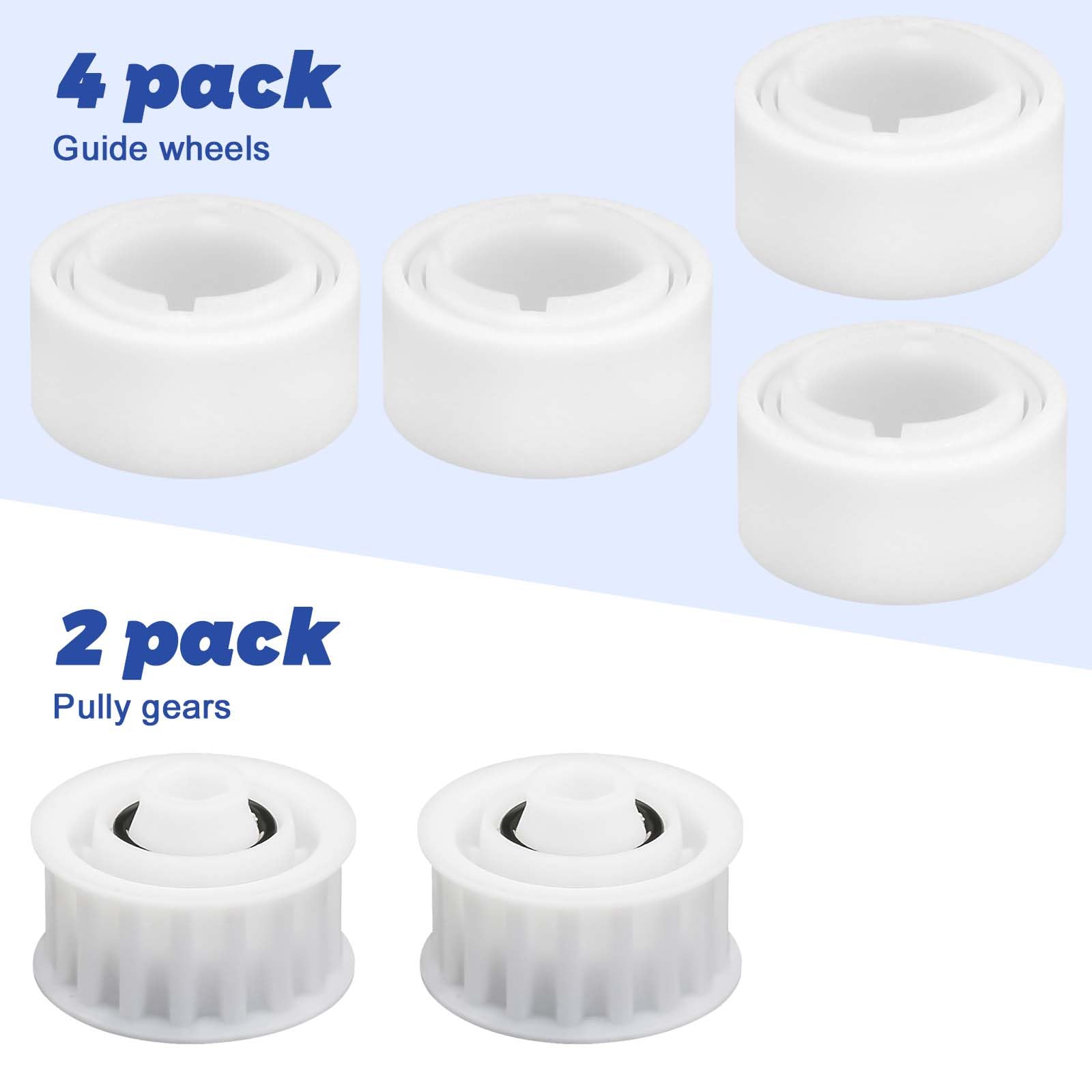 3884997-R6 Guide Wheels with 2 Pully Gears Replacement for Nautilus CC Plus M200,M400,M500 & Dx3,Dx4,Dx6 Premier Pool Cleaner Accessories (6 Pack)
